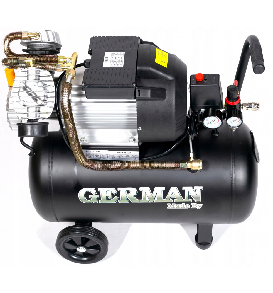 NĚMECKÝ 50L 8BAR 430L/MIN 4hp dvoupístový kompresor